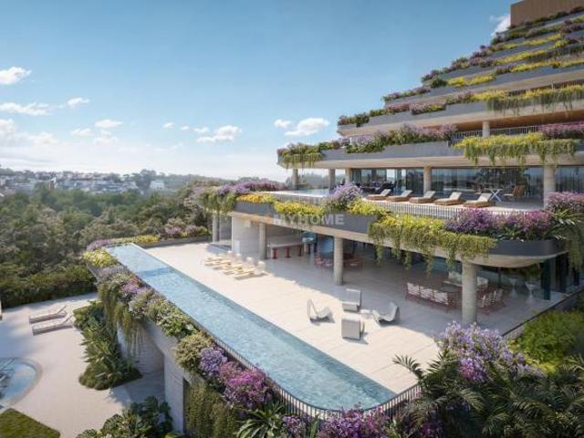 Atmosfera de casas térreas, segurança e serviços de hotel cinco estrelas