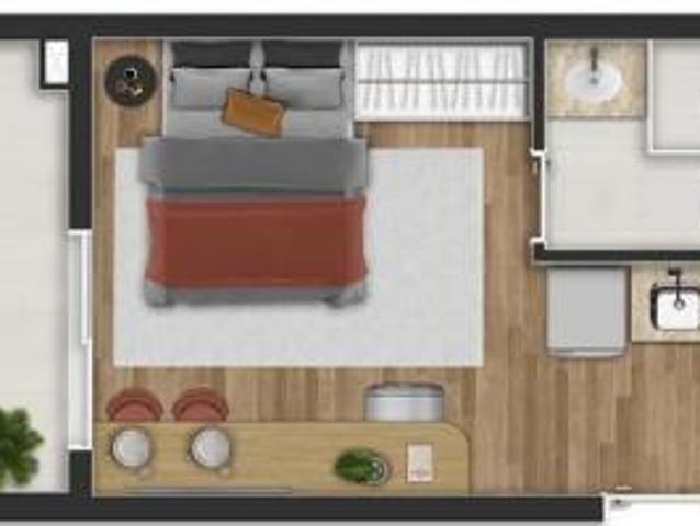 Sensacional apartamento para venda em Itaim Bibi com 1 quarto, 24m²