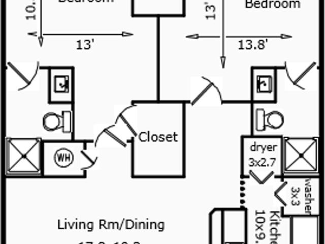Atrium Suites 2 Bedroom Apartment for Rent at 502 W Laurel St, Fort Collins, CO 80521 University North