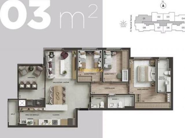 Auth Apartamento de 3 quartos no Centro Civico