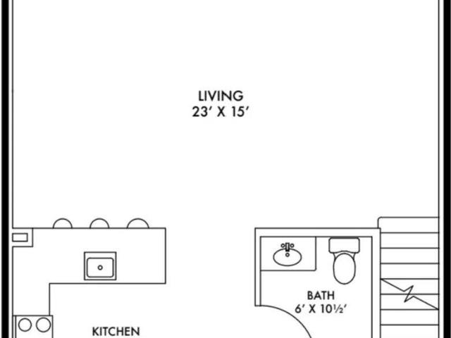 Available 1b1b in a 2b2b townhouse