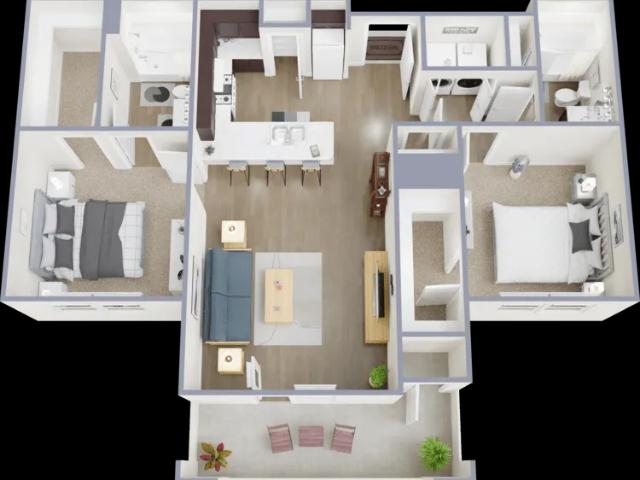 Avenue on 34th 2 Bedroom Apartment for Rent at 2136 W 34th St, Houston, TX 77018 Oak Forest Garden Oaks