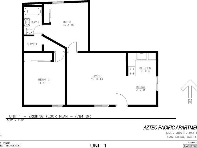 Aztec Pacific Apartments 2 Bedroom Apartment for Rent at 6623 Montezuma Rd, San Diego, CA 92115 College East