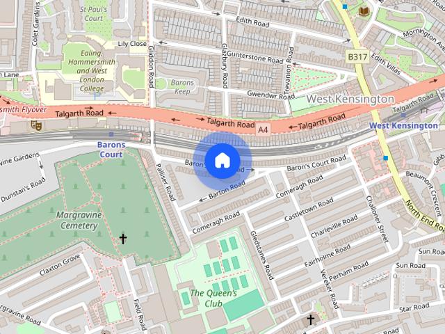 Barons Court Road, West Kensington, London, W14