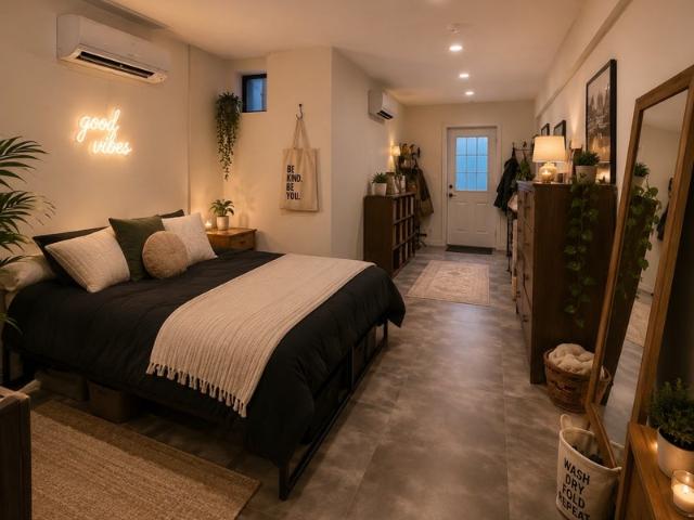 Basement Room w/ backyard Access & 0.5 Bath