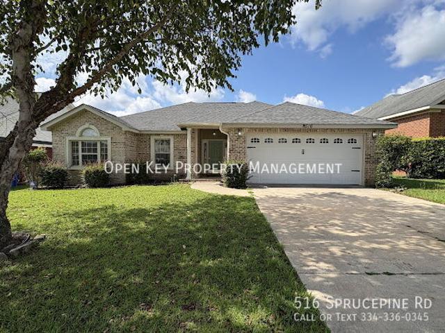 Beautiful 4 bedroom, 2 bath home for rent in Dothan, AL. This home features a fenced in backyard and a screened in porch, perfect for entertaining. Don't miss out on this rental!
