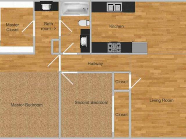Bear Creek Park & Creekside Apartments 2 Bedroom Apartment for Rent at 2841 Park Ave, Merced, CA 95348