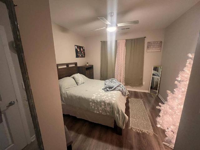 Bed and private bathroom