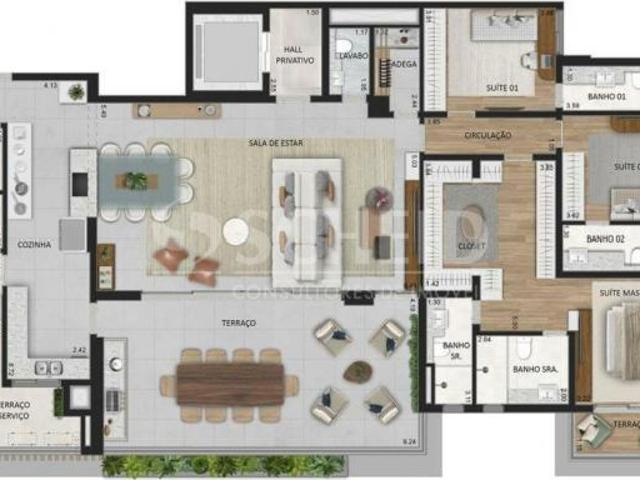 BELATERRA 258M2 COM SALA AMPLIADA