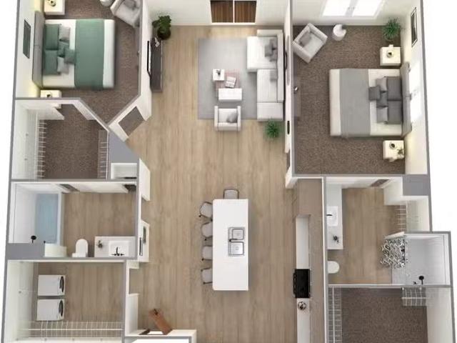 Bella Rose Apartments 2 Bedroom, 2 Bathroom XL