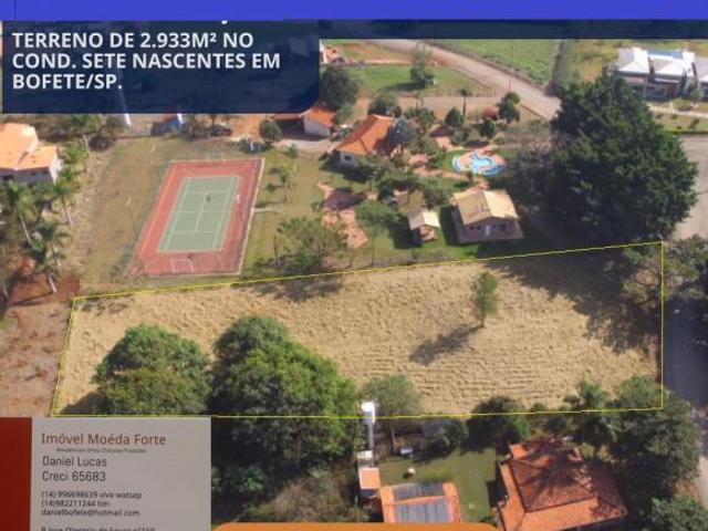 Belo terreno 2933 M² condominio Sete Nascentes
