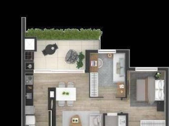 Bosco Centrale Apto 72m² 2 quartos, sacada gourmet e 1 vaga no Centro