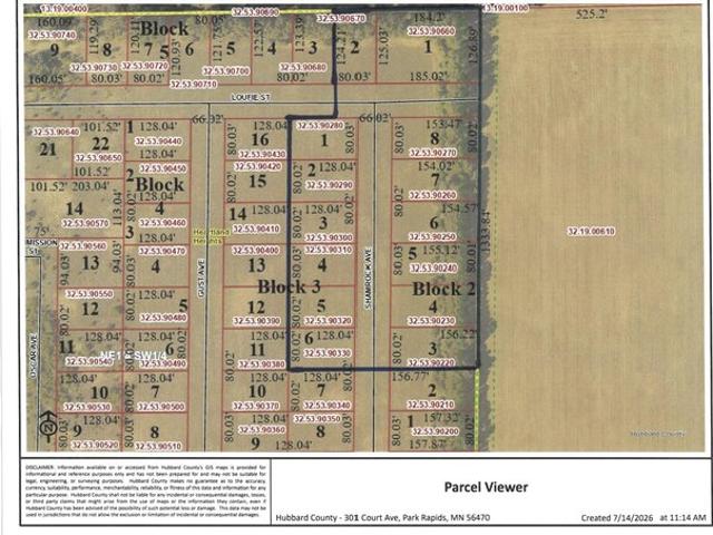 Block 2 Shamrock Ave Lot 7, Park Rapids, MN 56470