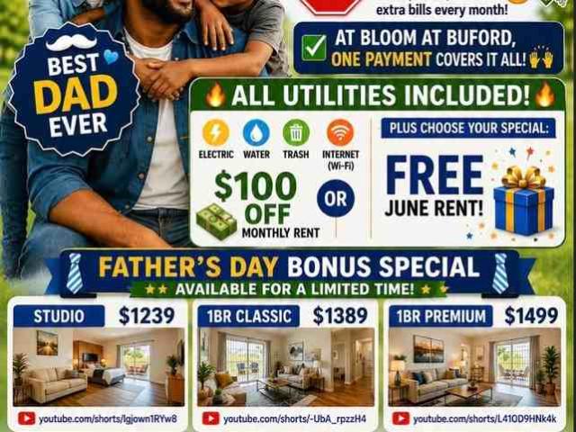 Bloom@Buford 1 Bedroom Apartment for Rent at 100 Hartford Run, Buford, GA 30518