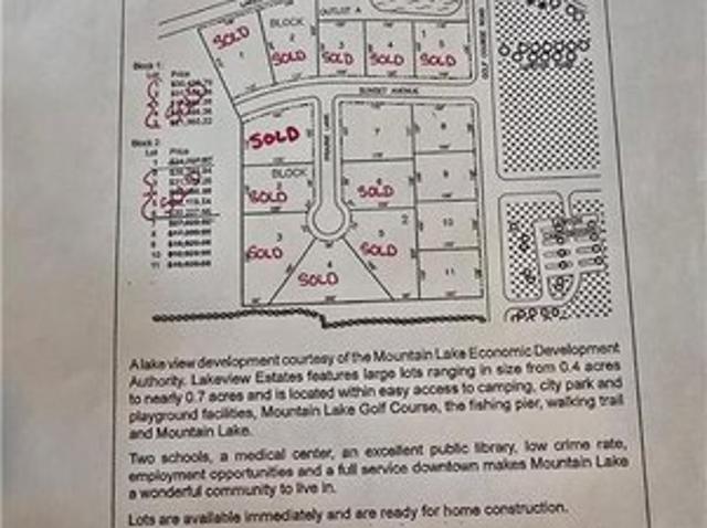 Blk 2 Sunset Avenue Prairie Ln Lot 8, Mountain Lake, MN 56159