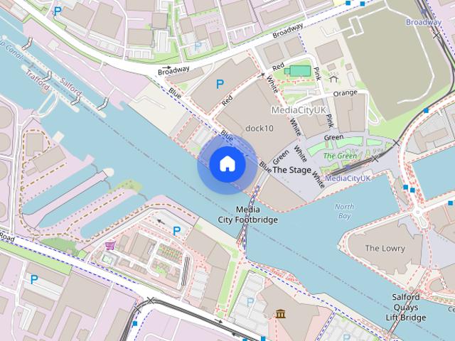 Blue, Media City UK, Salford, Greater Manchester, M50