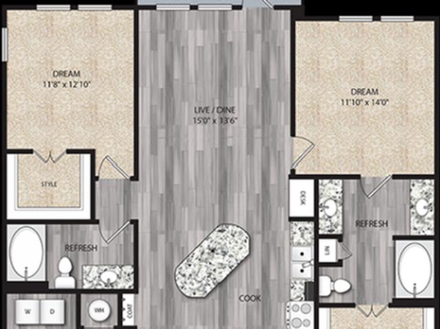 Bluestem Village 1 Bedroom Apartment for Rent at 10401 N Riverside Dr, Fort Worth, TX 76244