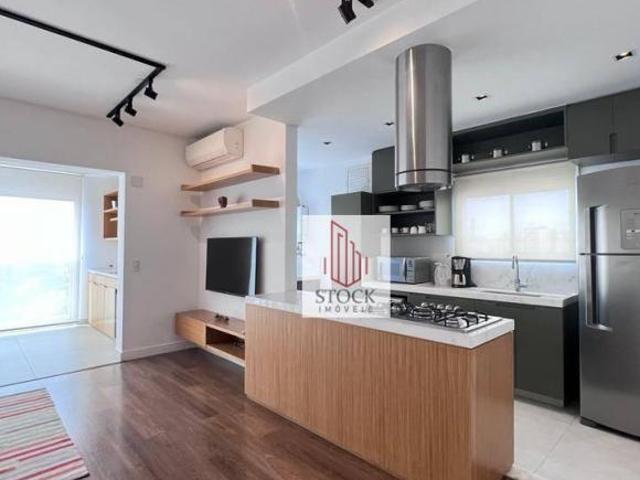 Brooklin venda de apartamento mobiliado, 01 dormitório/suíte, 01 vaga