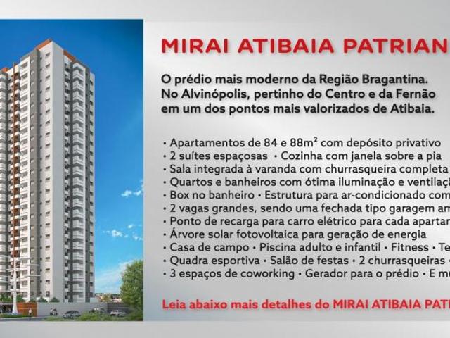 Breve Lançamento Mirai Patriani Aptos 84 e 88m2 2 Suítes,Sala,Cozinha,Banheiro,Varanda Gourmet c/Chu