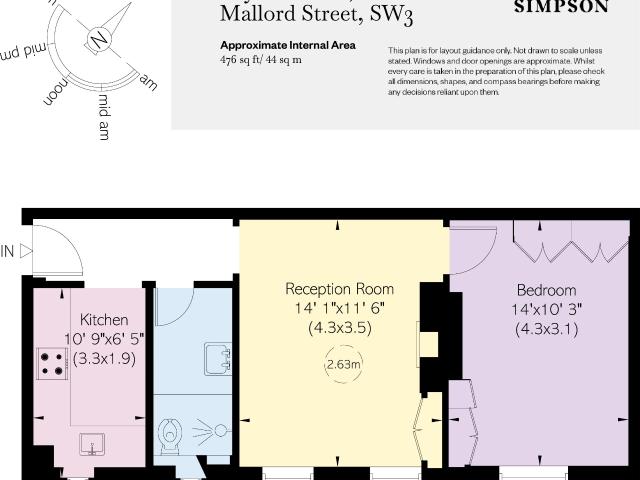 Bright one bedroom apartment near Chelsea's King's Road