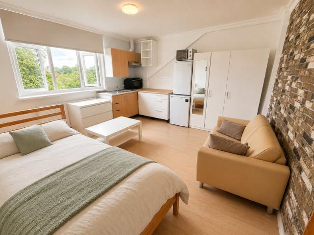 Bright & Modern Studio Flat with Roof Terrace