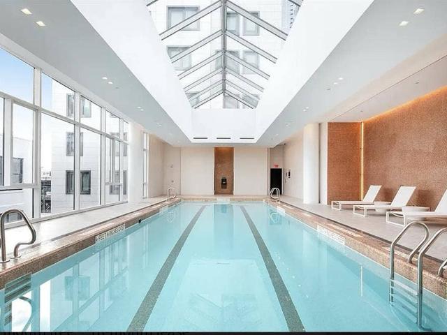 Bright room with skyline views