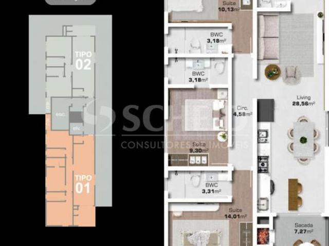 CAMBORIÚ SC APARTAMENTO NOVO COM 3 SUÍTES E CHURRASQUEIRA