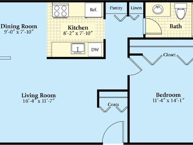 Cambridge Apartments 1 Bedroom Apartment for Rent at 6954 N Inkster Rd, Dearborn Heights, MI 48127