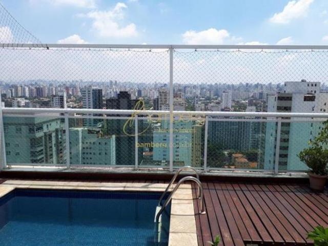 Campo Belo, cobertura com 3 suítes, piscina e 4 vagas