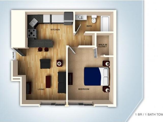 Campus Court at Knollwood 3 Bedroom Apartment for Rent at 1701 Knollwood Ave, Kalamazoo, MI 49006 Knollwood