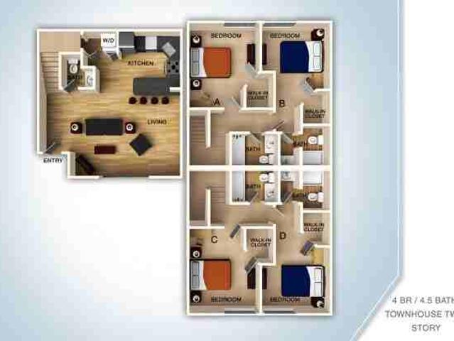 Campus Court at Knollwood 4 Bedroom Apartment for Rent at 1701 Knollwood Ave, Kalamazoo, MI 49006 Knollwood
