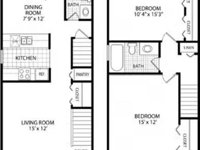 Carriage House Apartments Two Bedroom Townhouse
