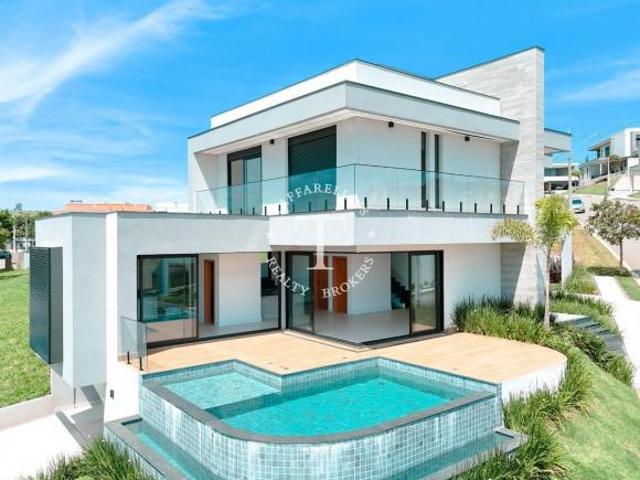 CASA MODERNA DE ESQUINA COM VISTA PANORÂMICA À VENDA NO CONDOMÍNIO PORTAL SAN GIOVANNI EM ITATIBA/SP