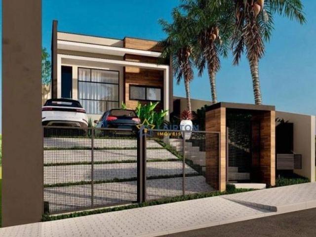 Casa moderna em construção à venda no Loteamento Vivejo