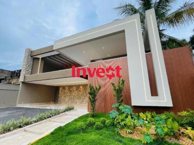 Casa Moderna, Projetada, 4 Suítes, Piscina, Nova, 560m², Dentro de Condomínio no Conjunto 5 em