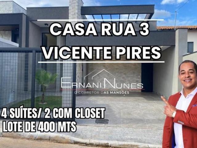 CASA MODERNA RUA 3 VICENTE PIRES 4 SUITES SENDO 2 COM CLOSET