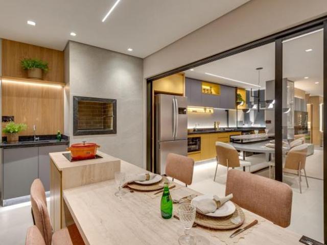Casa Neo 119m² com 3 suítes e churrasqueira a carvão na varanda