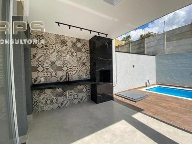 Casa no Jardim dos Pinheiros em Atibaia nova pronta para morar, 3 suites, escritorio, piscina, área