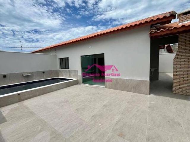 CASA NOVA COM 03 QUARTOS E PISCINA NA PRAIA DE MONGAGUÁ