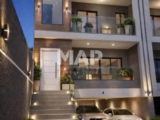 Casa nova com 3 suítes, varanda gourmet e 3 vagas no Tingui, Curitiba