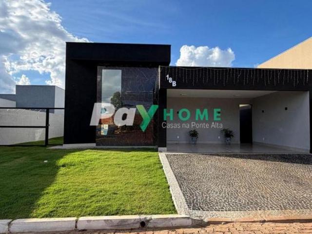 CASA NOVA E MODERNA COM 3 QUARTOS EM PONTE ALTA