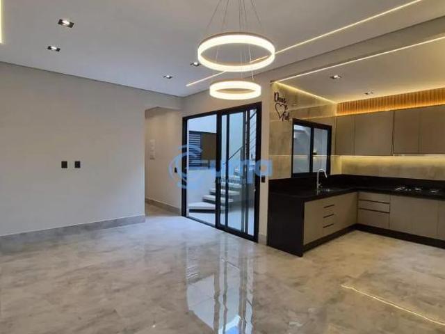Casa nova e moderna, com 3 quartos, sendo 1 suíte e linda área gourmet, à venda no Residencial Villa