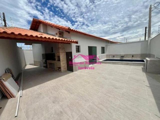CASA NOVA LADO PRAIA COM 03 DORMITORIOS Á VENDA NA PRAIA DE MONGAGUÁ