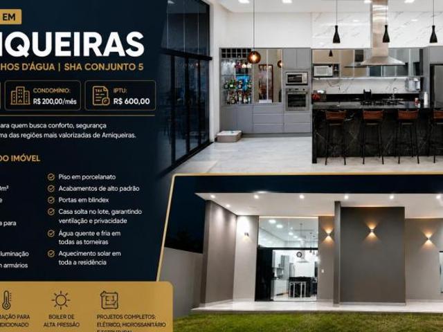 Casa à Venda em Arniqueiras | 3 Suítes | Lote 429m² | Condomínio Fechado | SHA Conjunto 5