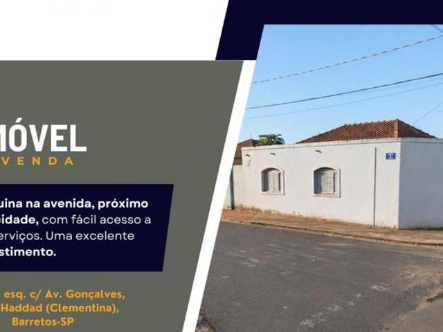 Casa à venda em Barretos SP, de esquina, ao lado da Secretária de Educação