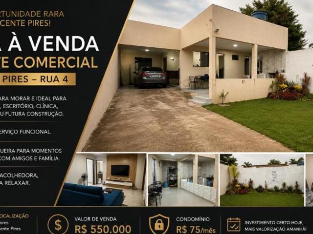Casa à Venda em Vicente Pires Rua 4 | Lote Comercial | Alto Potencial de Valorização