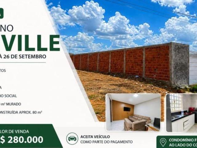 Casa à Venda no JK Ville | 2 Quartos | Lote 400m² | Condomínio Fechado | Próximo à 26 de Setembro |