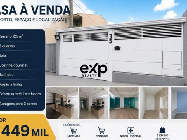 Casa a venda no Santo Antonio, São José dos Pinhais 03 dormitórios Aproximadamente 85m² privativo