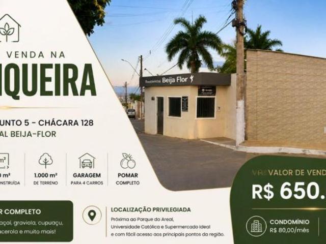 Casa à Venda na Arniqueira | Lote de 1.000m² | 2 Quartos | Residencial Beija Flor