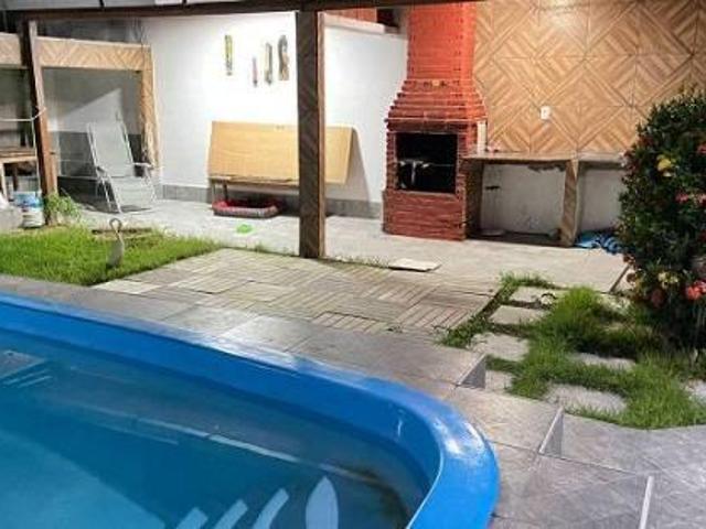 casa a venda na praia grande com 178m, 3 dormitórios churrasqueira e piscina